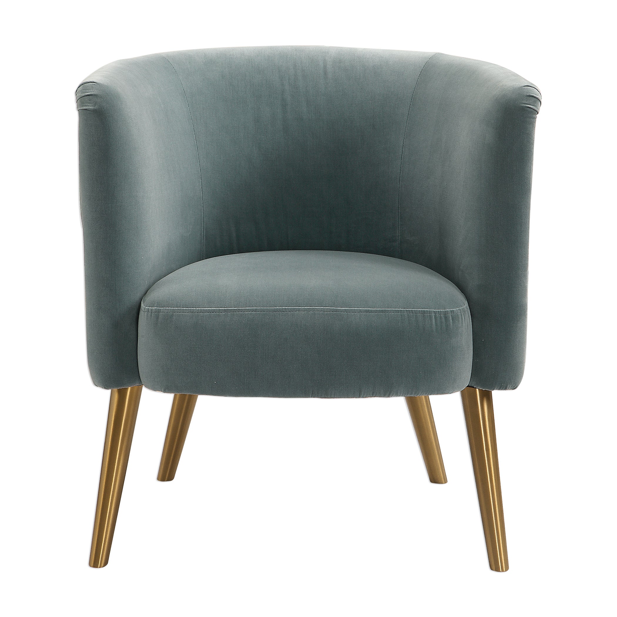 Luxurious Haider Accent Chair in Gray Slate Velvet
