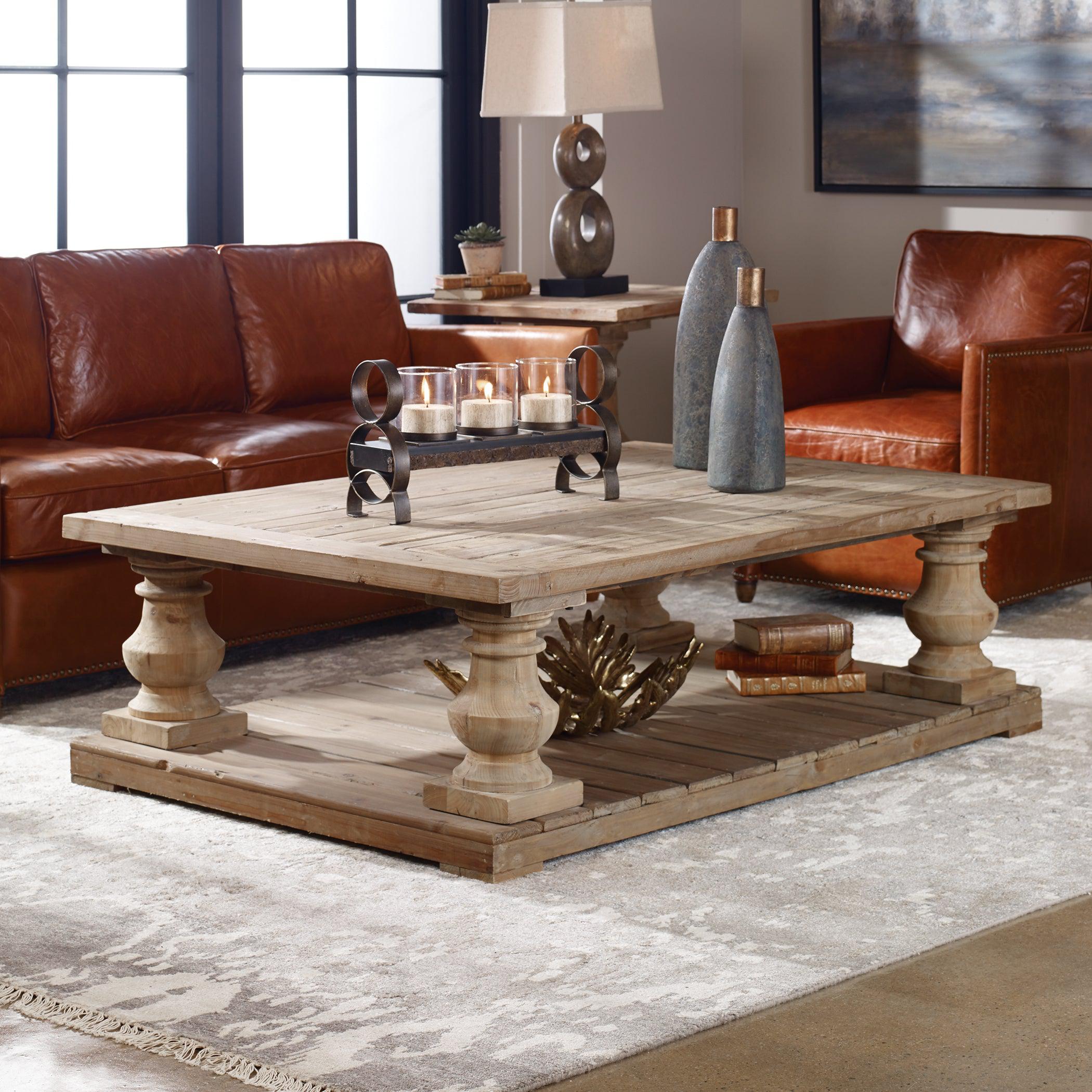 Rustic Cocktail Table - Stratford Design with Salvaged Fir Lumber