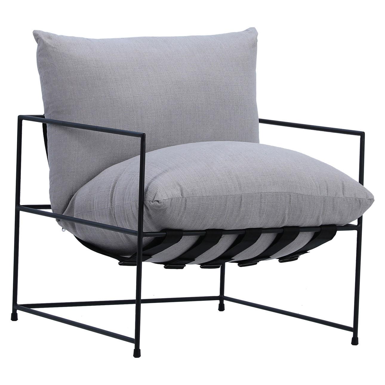 Furniture - Black Strap Occasional Chair // Light Grey