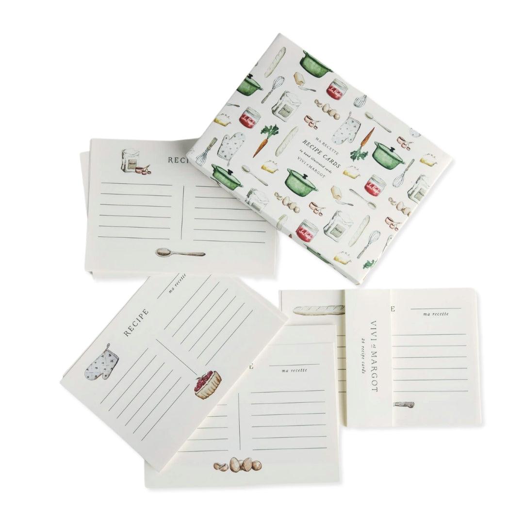 Gift - Hand Illustrated Recipe Card Box // Set 24