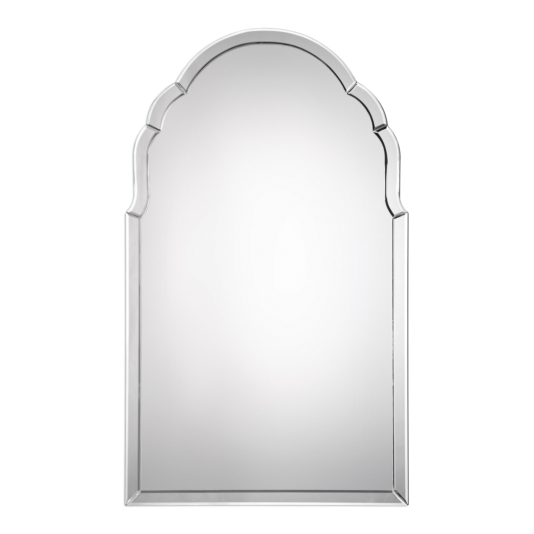 Elegant Frameless Arched Mirror | Classic Home Decor