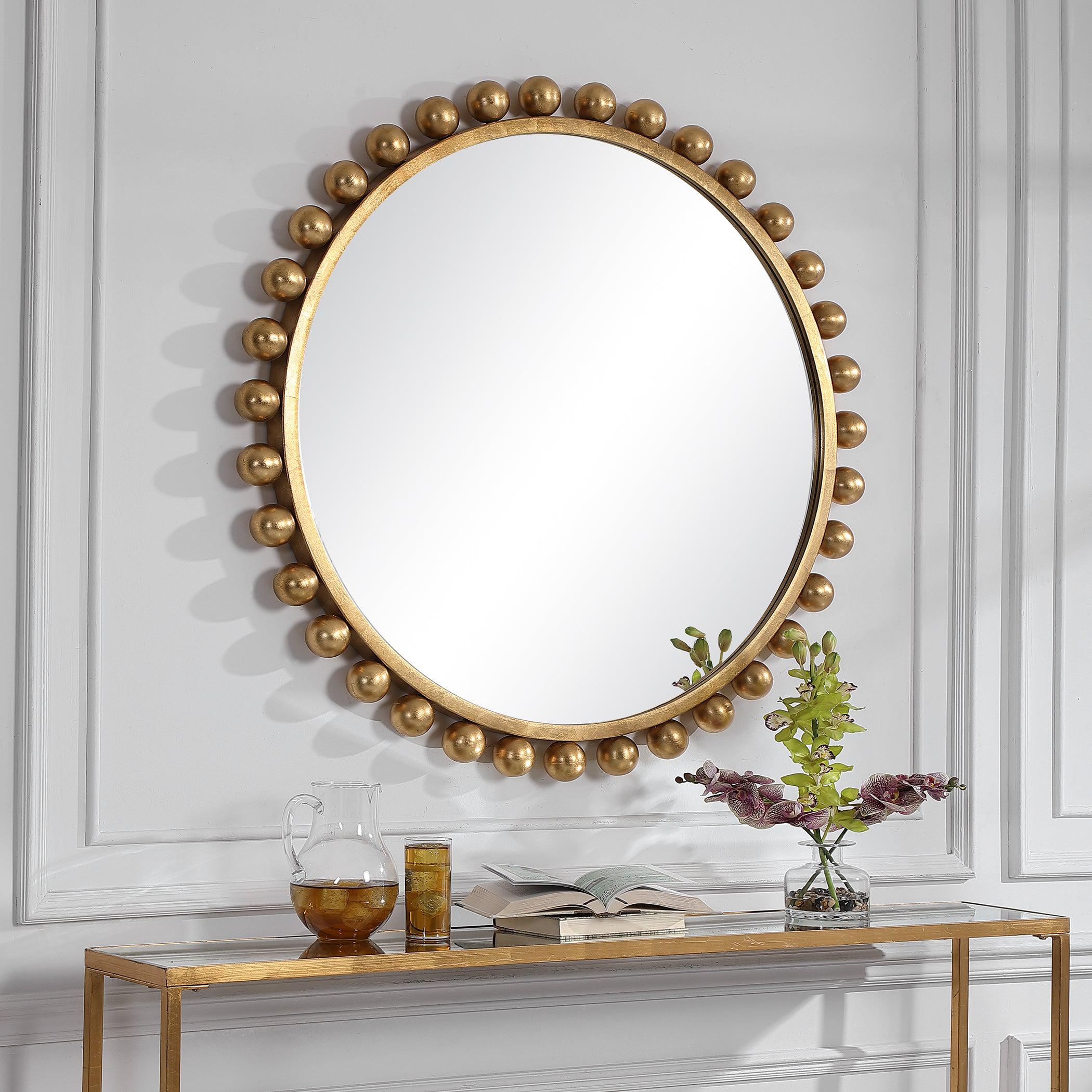 Gold Round Mirror | Sophisticated & Upscale Home Decor