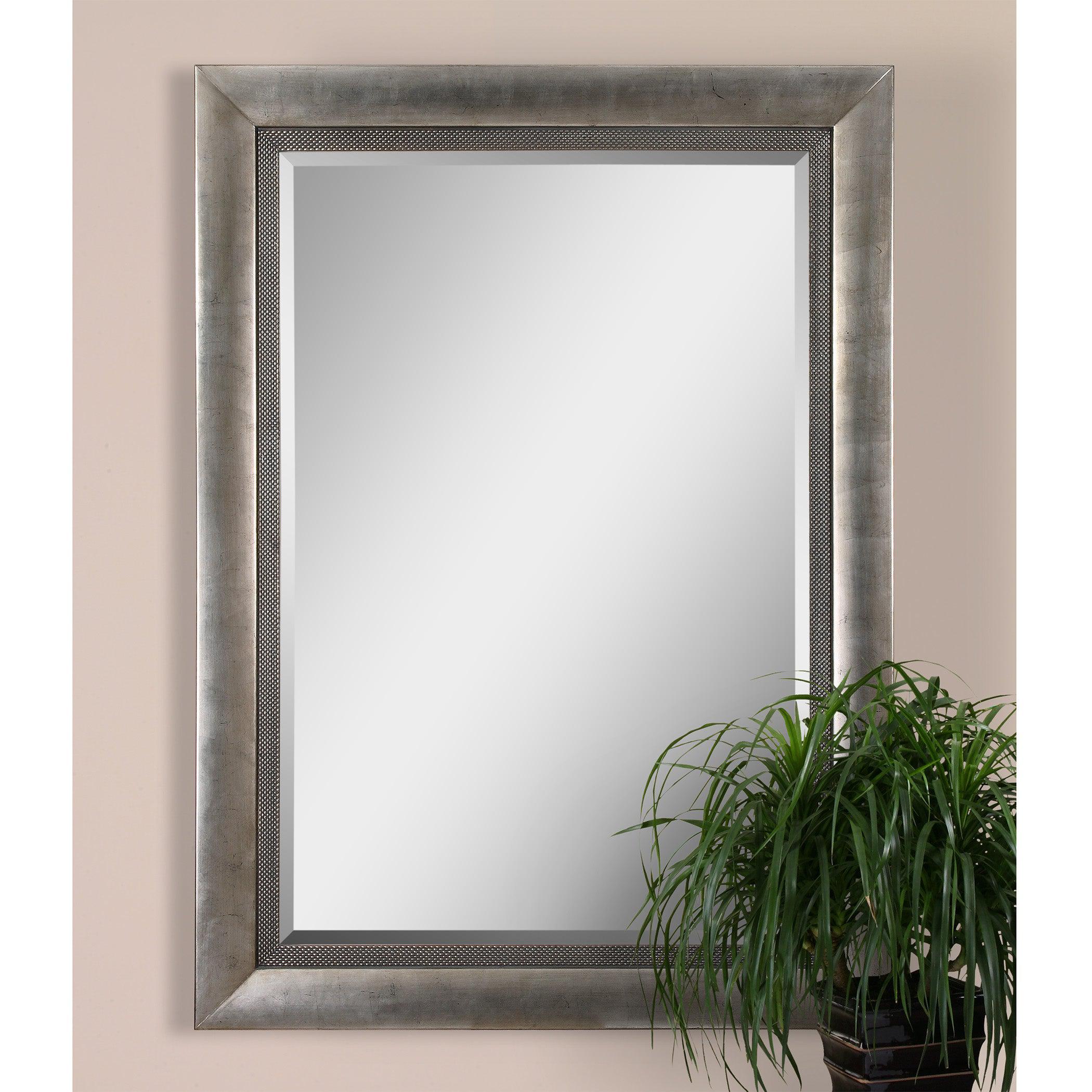 Antique Silver Mirror | Wood Frame | Decorative Gilford Mirror