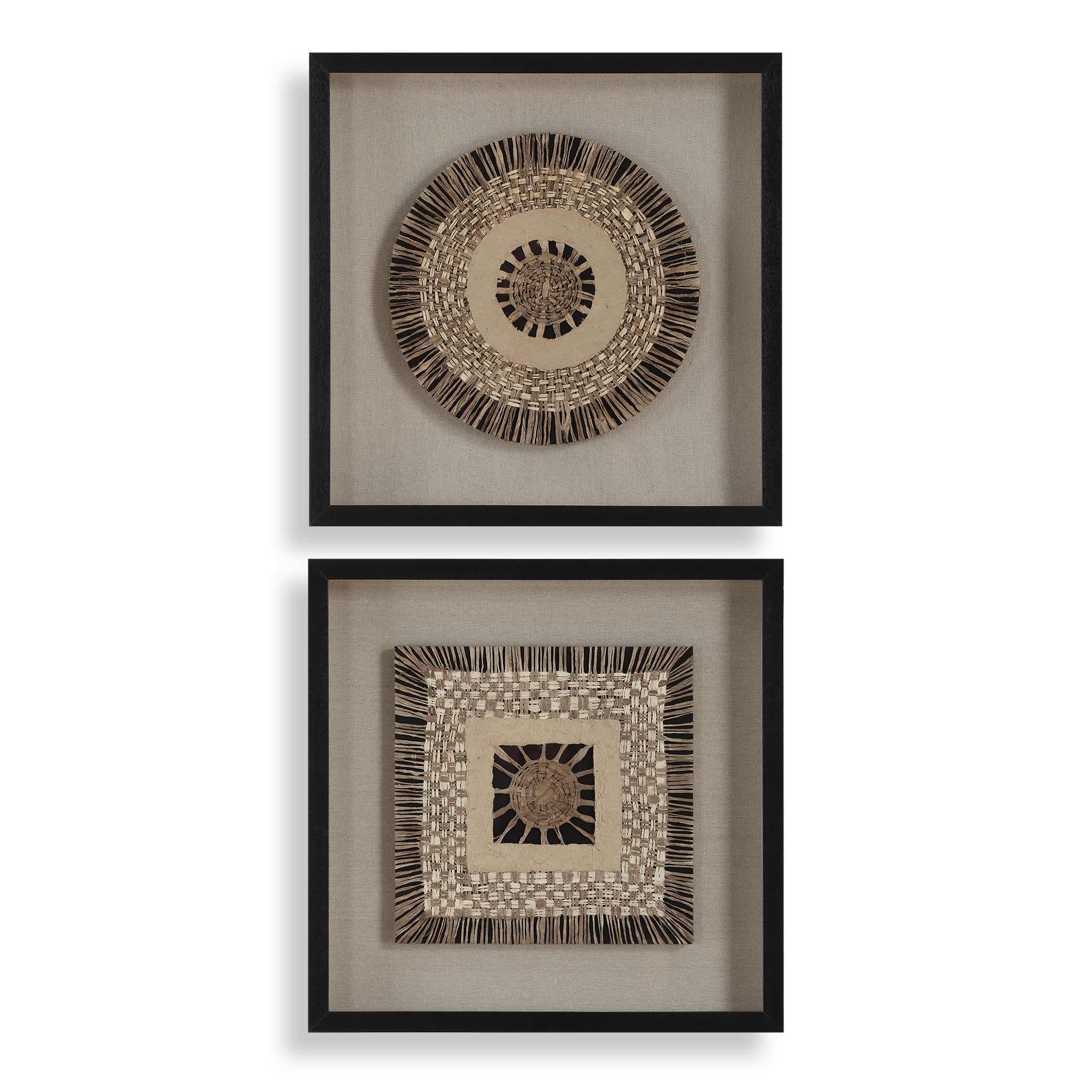 Wall Decor - Intertwine Knit Paper Shadow Box // Set of 2