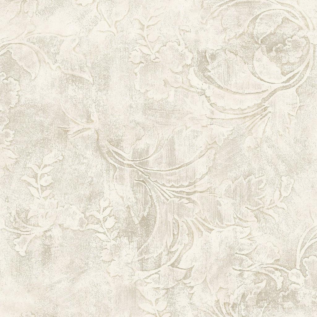 Entablature Scroll Wallpaper in Cream | High-Quality Home Decor