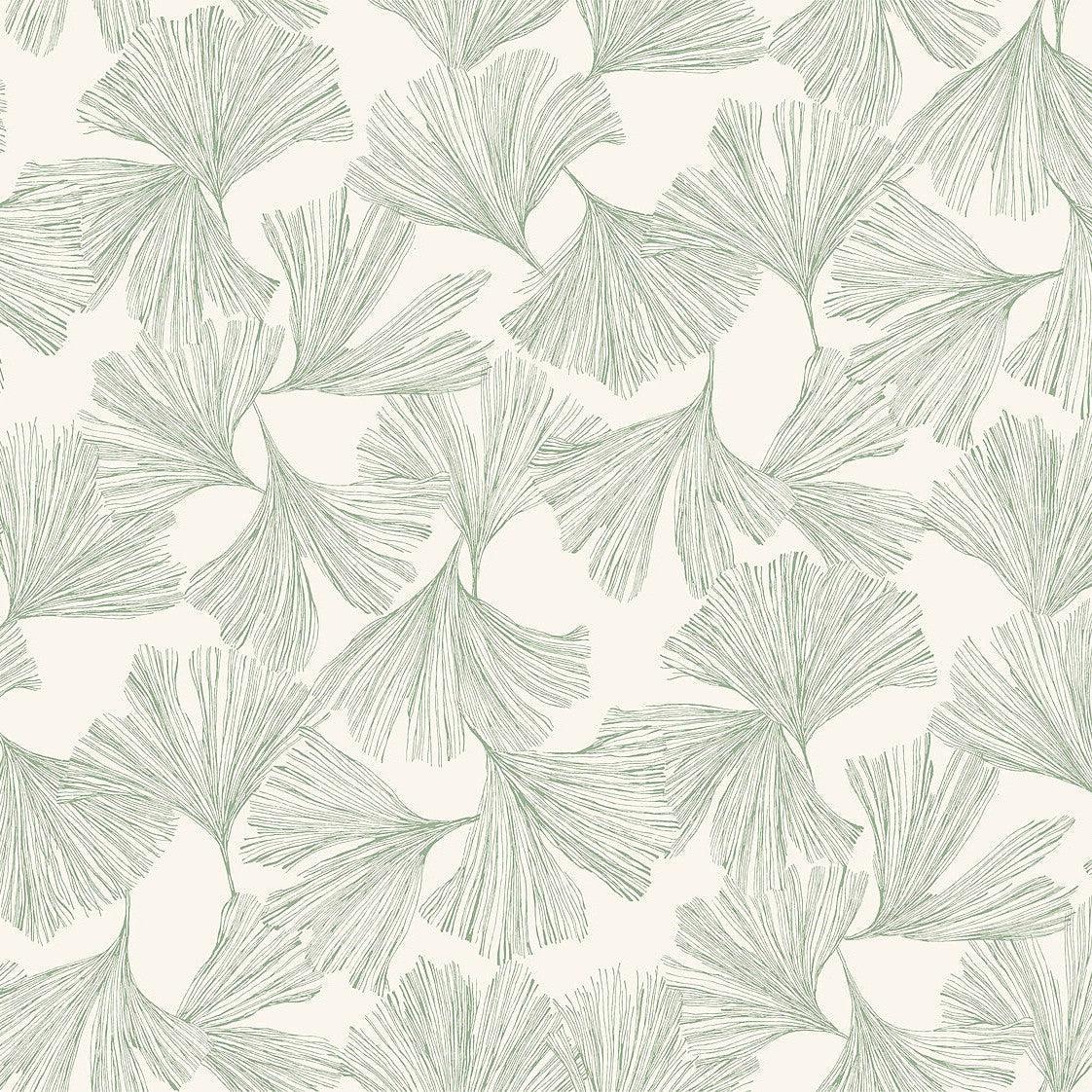 Gingko Toss Green Wallpaper | Luxury Botanical Design | Easy to Hang ...