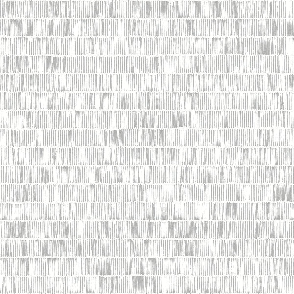 Grey Wallpaper - Horizontal Hash Marks Design for Home Decor