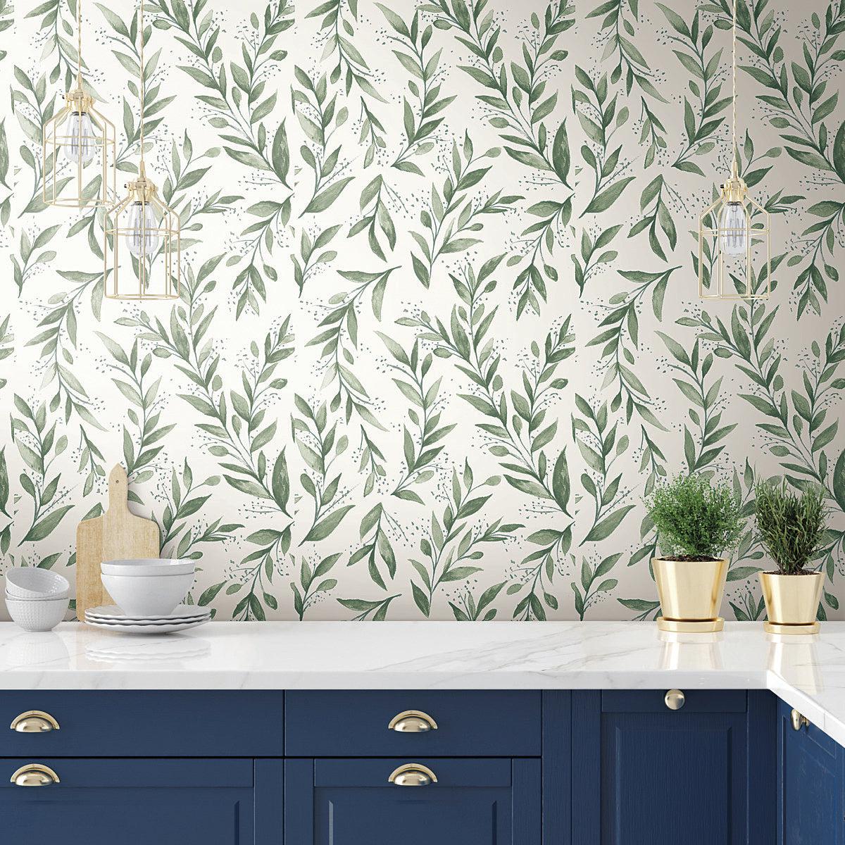 Joanna Gaines Olive Branch Wallpaper - Magnolia Home II Collection