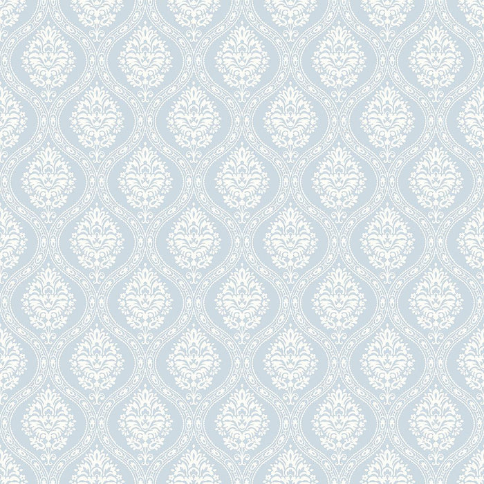 Blue Removable Wallpaper | Luxury Damask Design | Botanical Motif