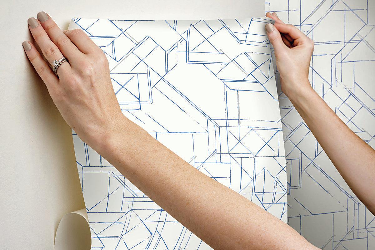 Prism Schematics Peel and Stick Wallpaper | Modern Geometric Design ...