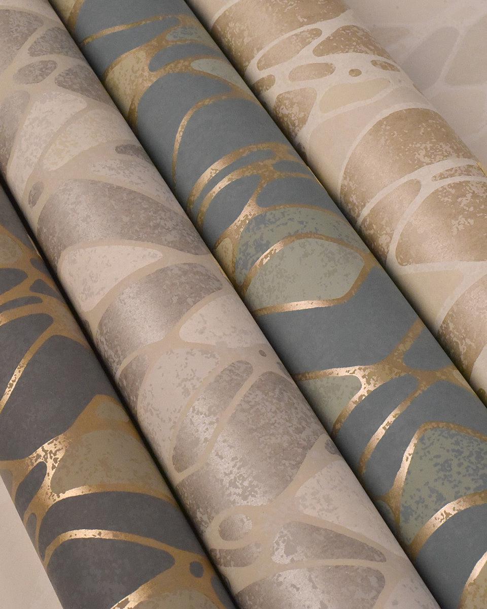 Candice Olson Grey Stained Glass Wallpaper | Botanical & Contemporary ...