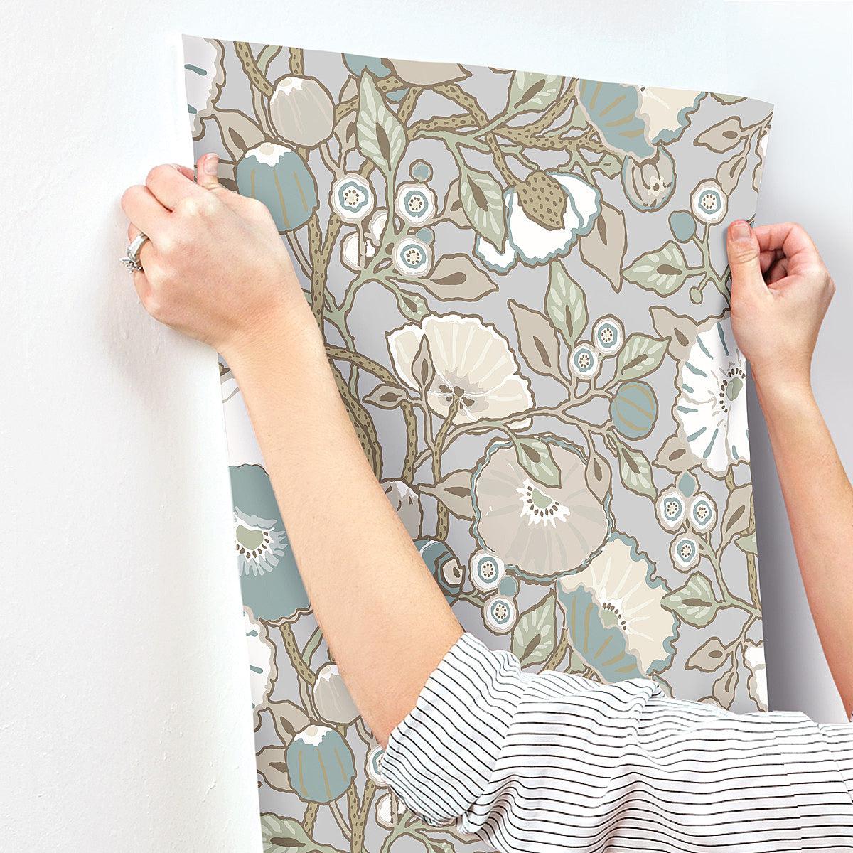 Vincent Poppies Peel and Stick Wallpaper - Floral Home Decor