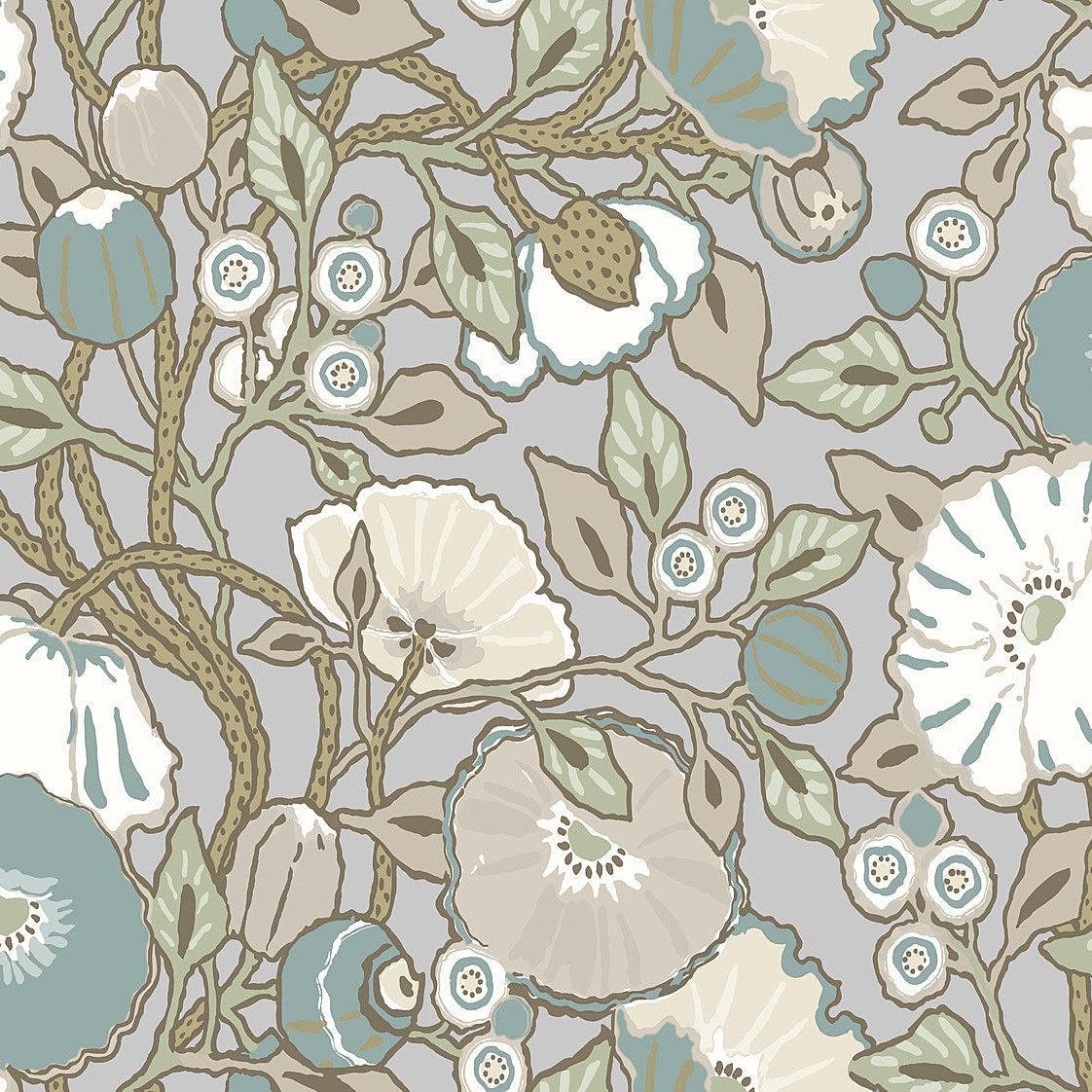Vincent Poppies Peel and Stick Wallpaper - Floral Home Decor